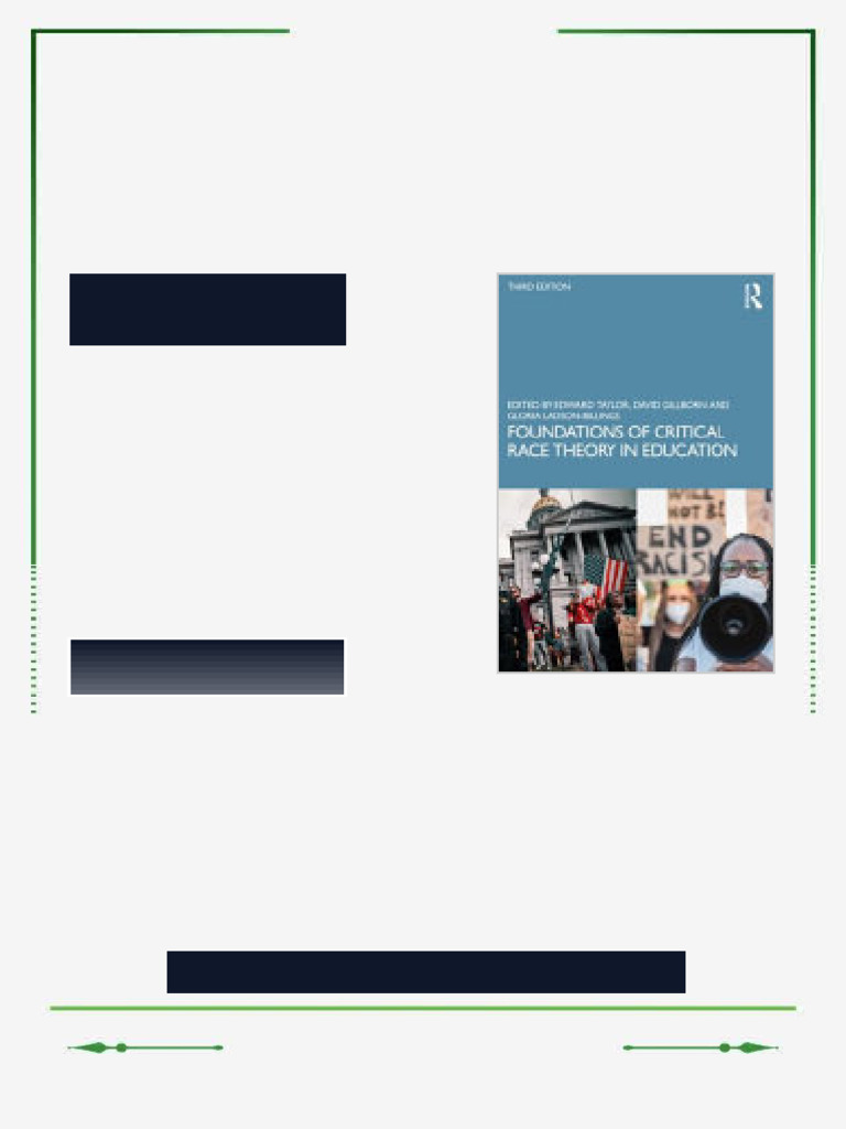 Foundations of Critical Race Theory in Education 3rd Edition Edward ...