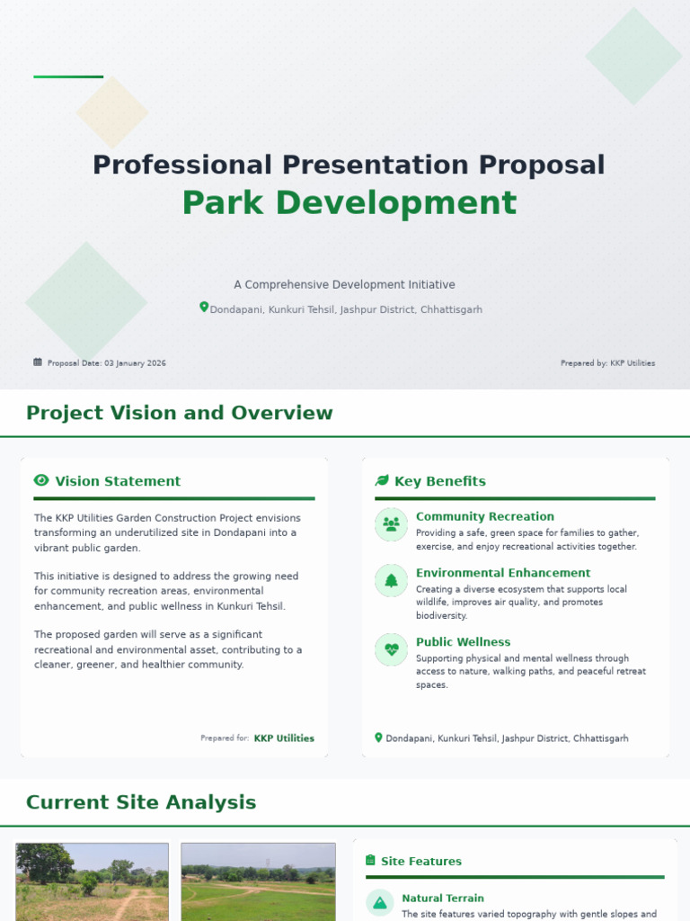 Garden Construction Project Proposal OPTION 2 | PDF | Parks ...