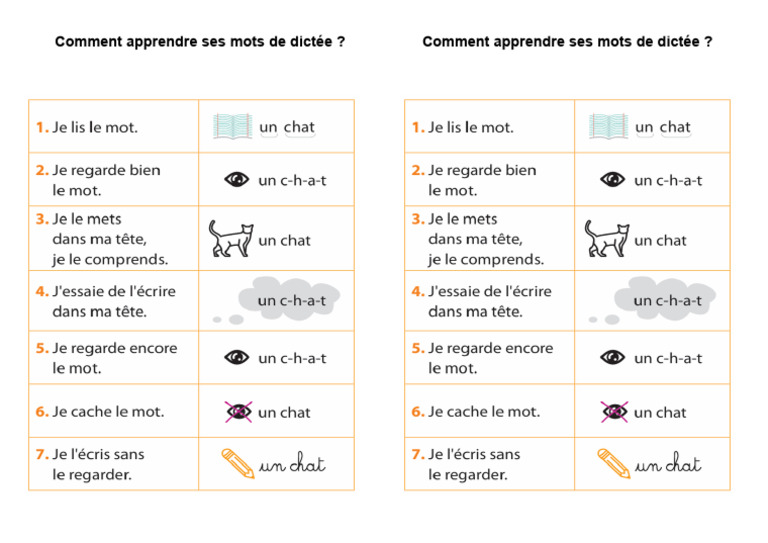 Comment Apprendre Ses Mots de Dictée | PDF