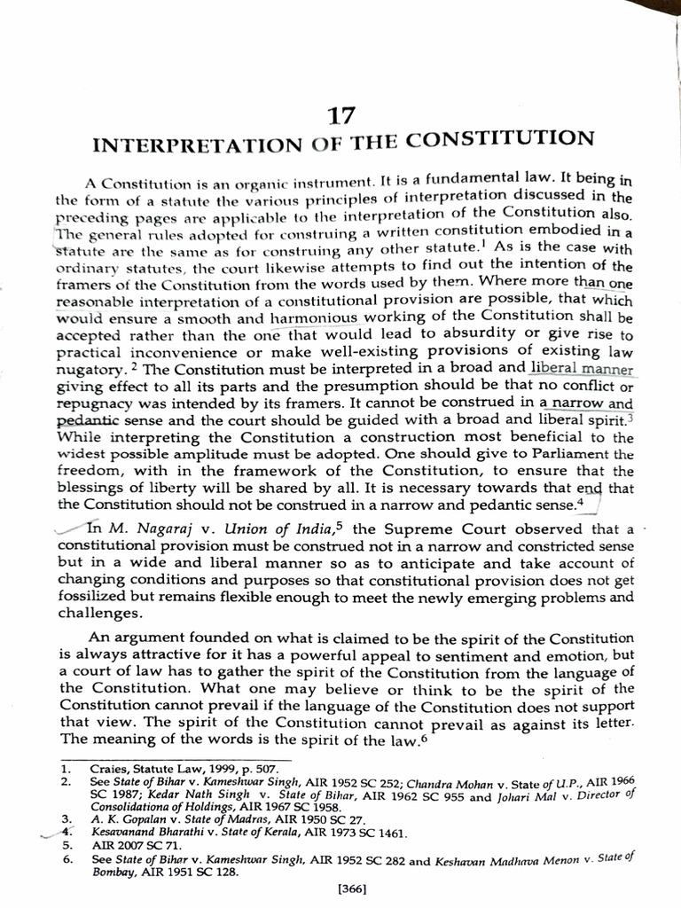 Principles of Constitutional Interpretation | PDF | Constitution ...