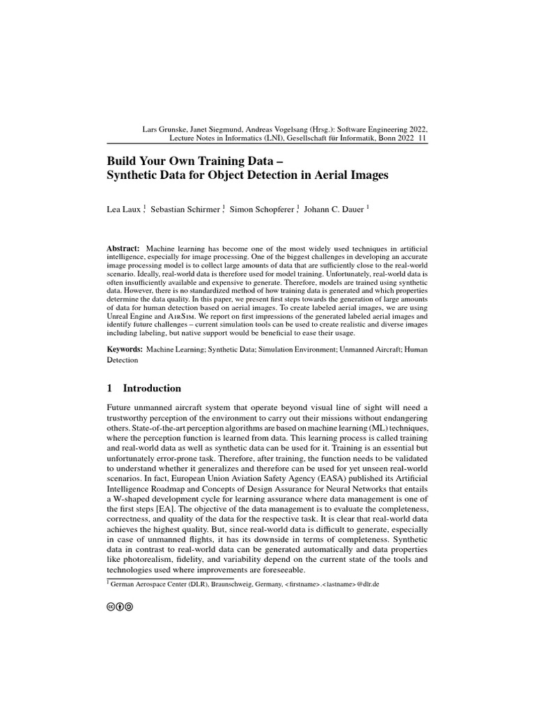 Synthetic Data for Aerial Human Detection | PDF | Simulation | Machine ...