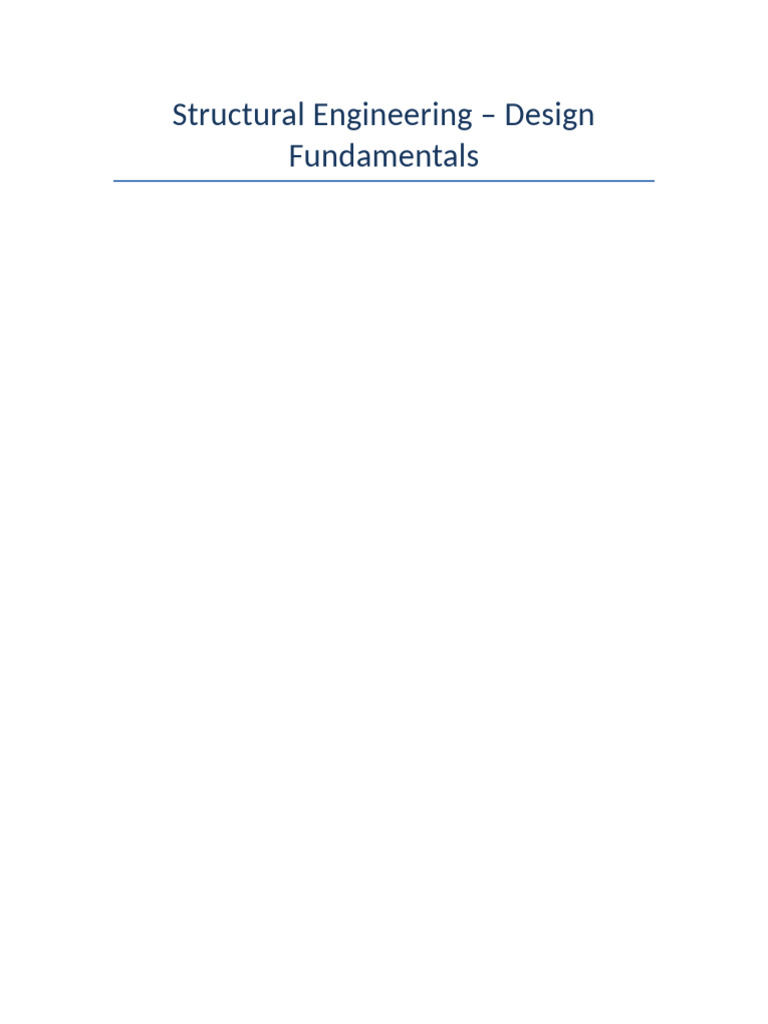 Document 1 Structural Engineering Basics | PDF