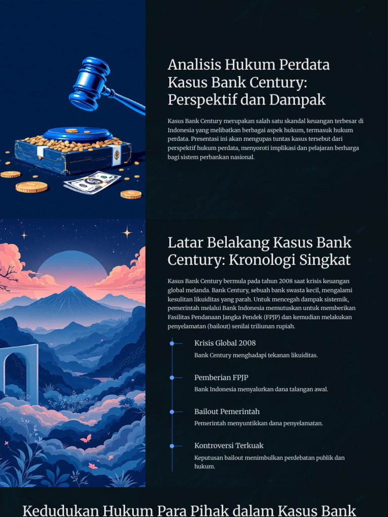 Analisis Hukum Perdata Kasus Bank Century Perspektif Dan Dampak | PDF