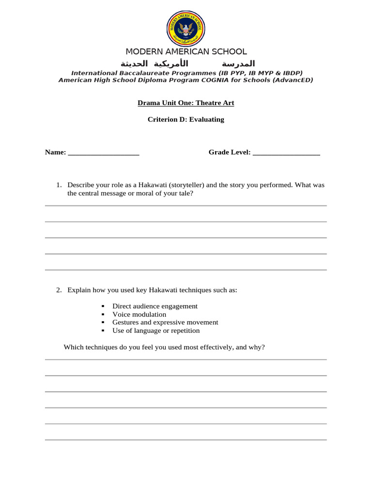 G7 Criterion D Evaluating | PDF