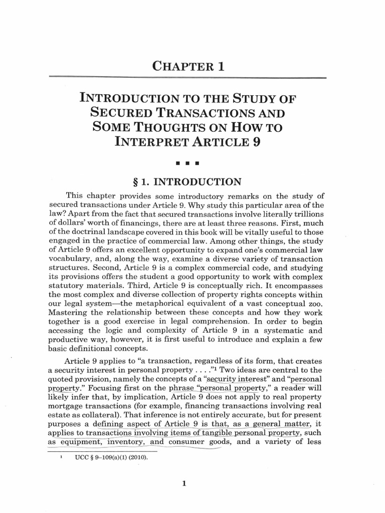 Introduction to Secured Transactions | PDF | Personal Finance | Private Law