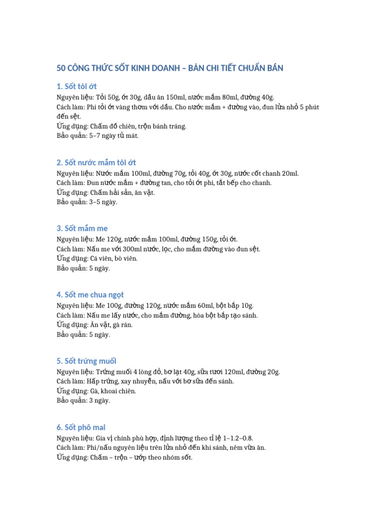 50 Cong Thuc Sot Kinh Doanh CHI TIET | PDF