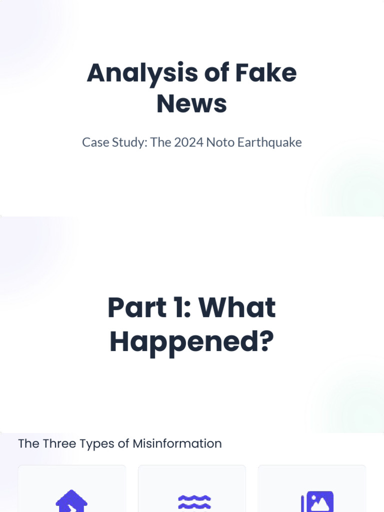 Fake News Impact: 2024 Noto Earthquake | PDF | Human Communication