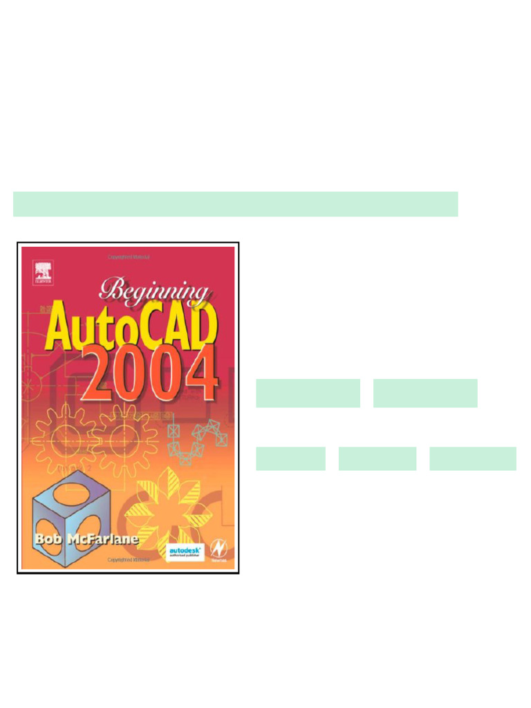 (Ebook) Beginning AutoCAD 2004 by Bob McFarlane ISBN 9780080545776, 9780750664516, 0080545777 ...