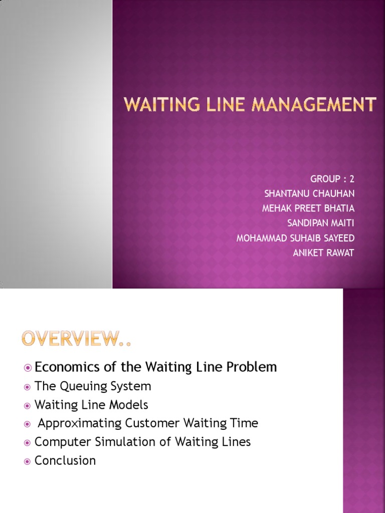 Waiting Line Management | PDF | Standard Deviation | Coefficient Of ...