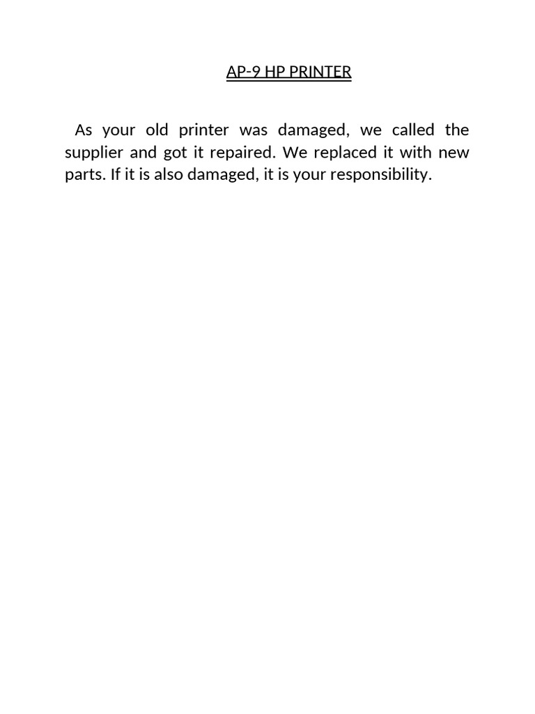 AP 9 Printer | PDF