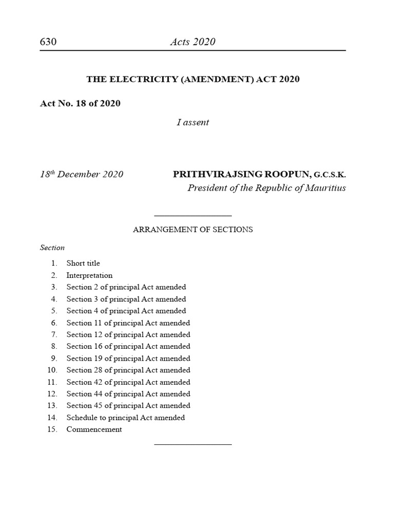 Electricity (Amendment) Act 2020 | PDF | License | Justice
