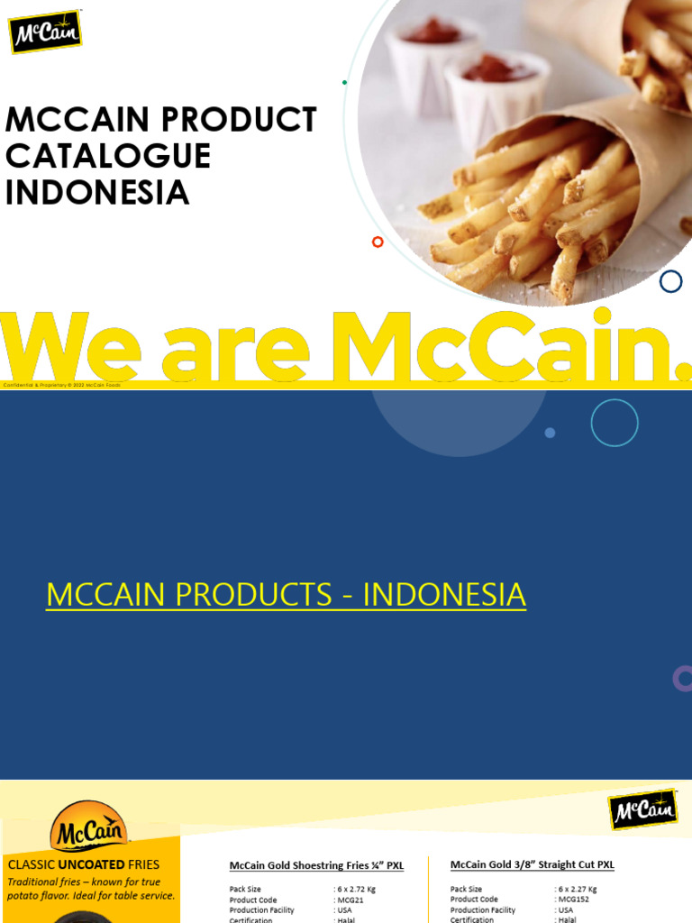 McCain Indonesia - Product Catalogue F24 | PDF | French Fries | Foods
