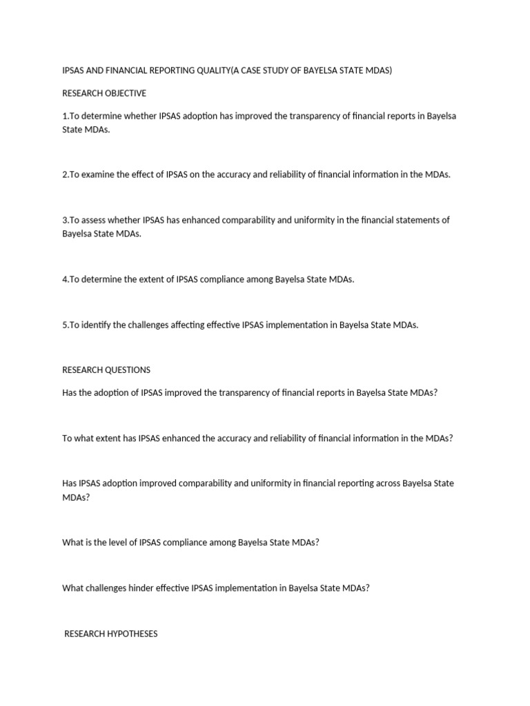 Ipsas and Financial Reporting Quality | PDF