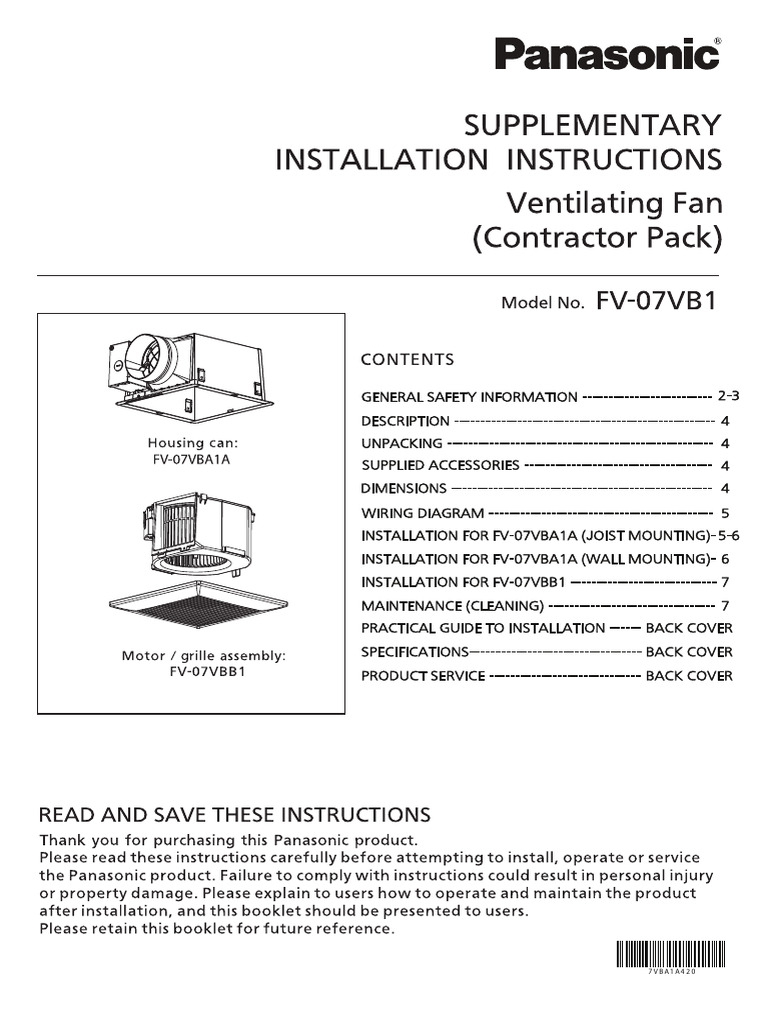 Ecovent Install | PDF | Electrical Engineering | Manufactured Goods