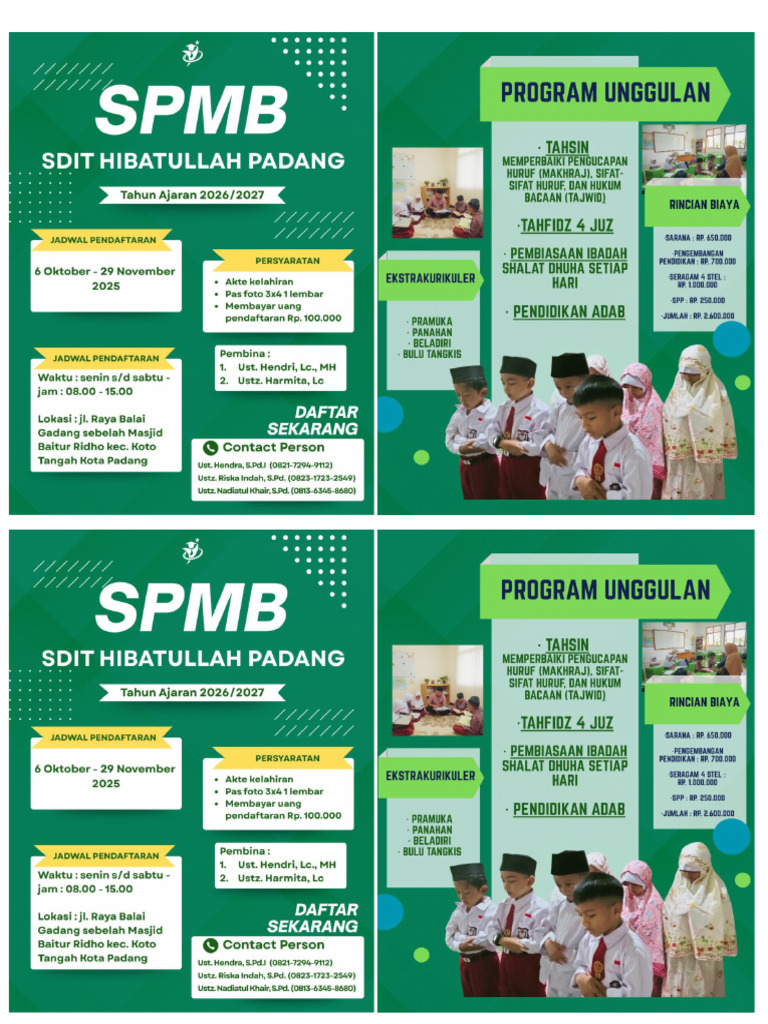 Brosur SPMB Baru 26-27 Hijau Pakek | PDF