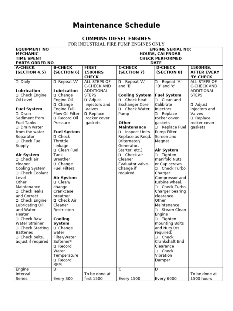Cummins Diesel Engine Maintenance Guide | PDF | Fuel Injection | Propulsion