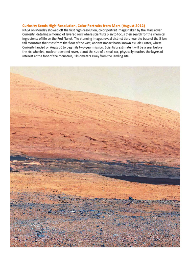 Curiosity (Mars Pics) | PDF