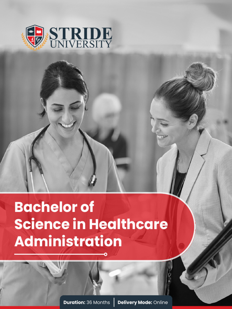 Bachelor of Science in Healthcare Administration Brochure (Stride ...
