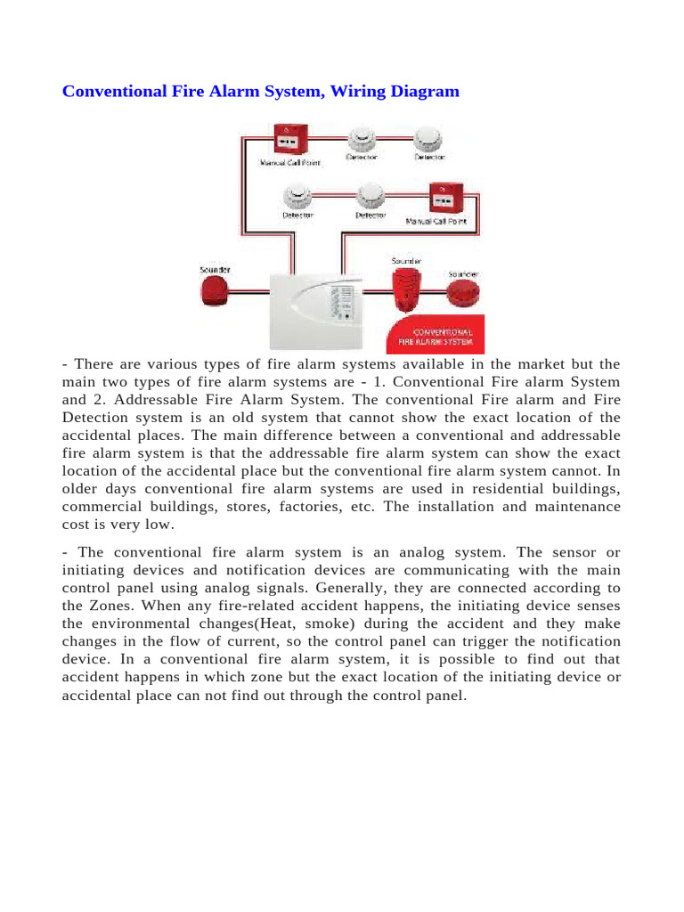Conventional Fire Alarm System Overview | PDF | Security Alarm | Sensor