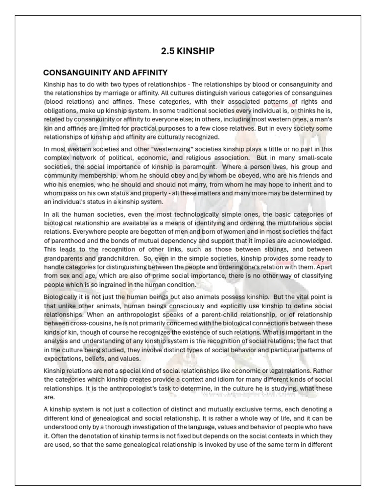 Kinship: Consanguinity and Affinity Explained | PDF | Kinship | Kinship ...