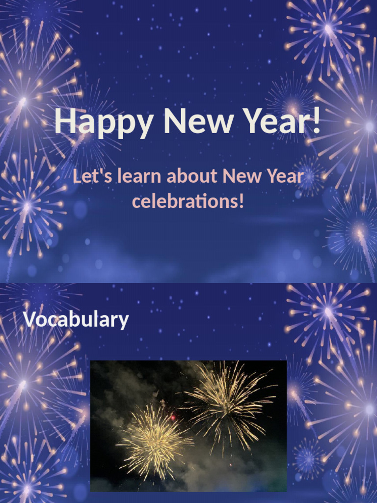 ESL New Year Lesson | PDF