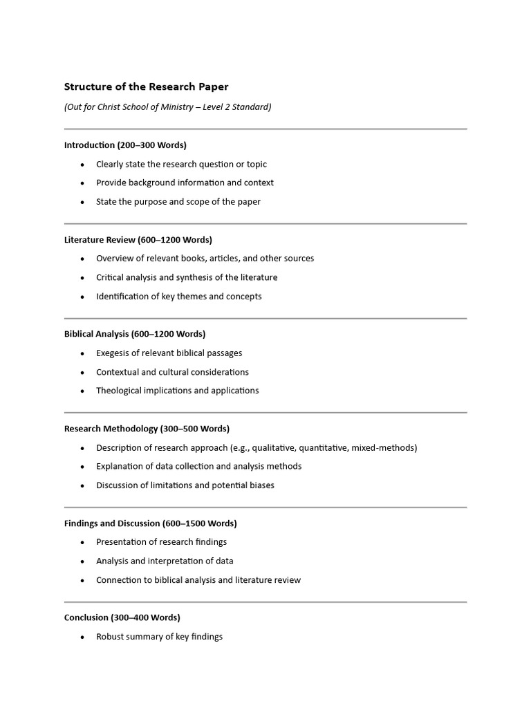 Research Paper Structure Guide | PDF