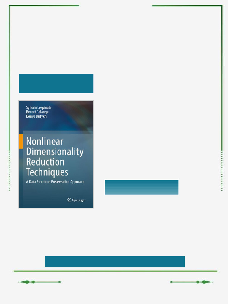 Nonlinear Dimensionality Reduction Techniques: A Data Structure Preservation Approach Lespinats ...