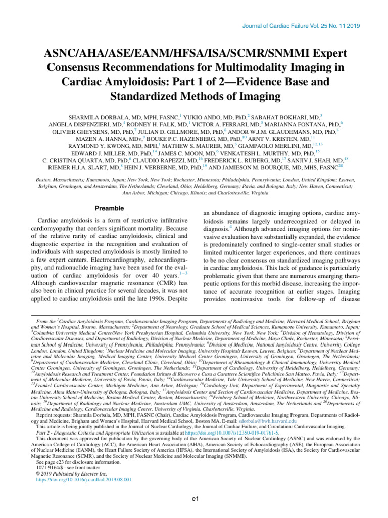 ASE Expert Consensus Recommendations For Multimodality Imaging in ...