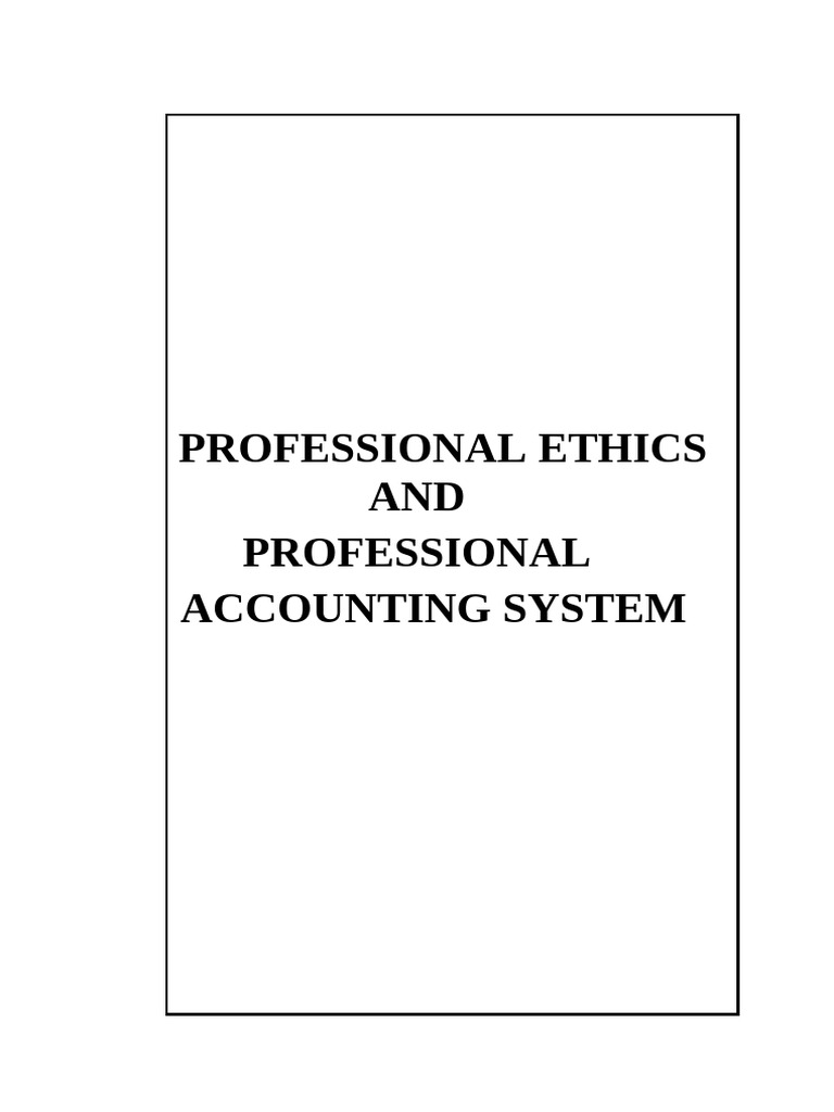 Professional Ethics - Index | PDF