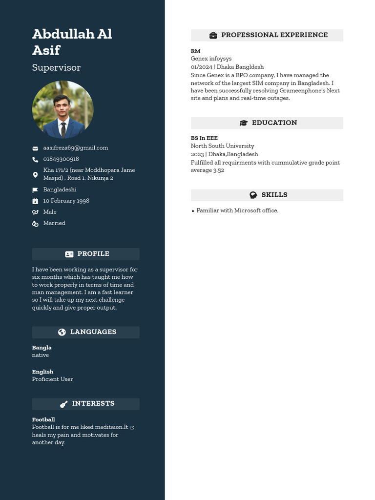 Abdullah Al Asif FlowCV Resume 20251124 | PDF