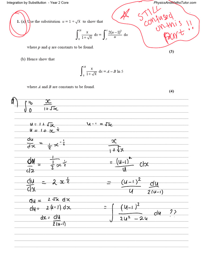 Integration Techniques for Year 2 Math | PDF | Mathematics ...