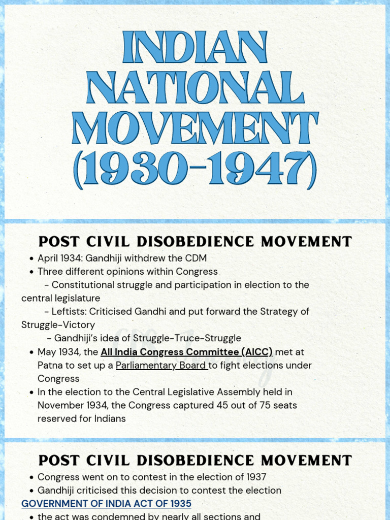 Indian National Movement 2 | PDF