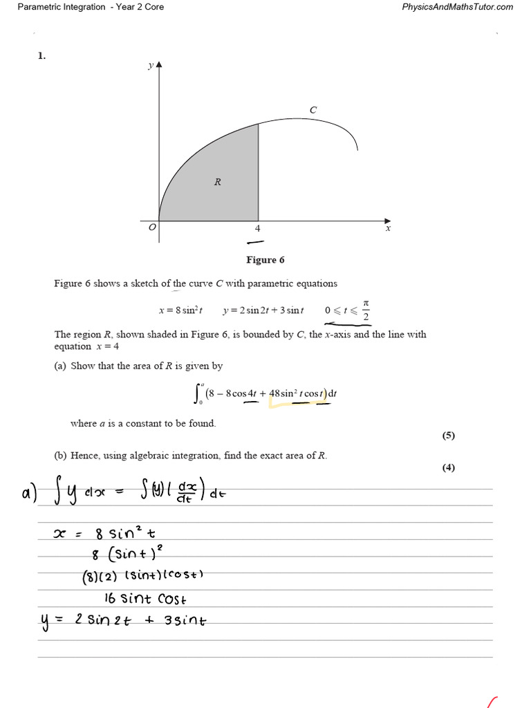 Area Calculation of Parametric Curve R | PDF | Algebraic Geometry | Algebra