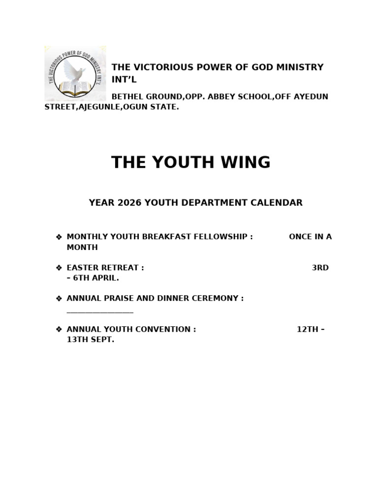 The Youth Wing (VPGM) | PDF