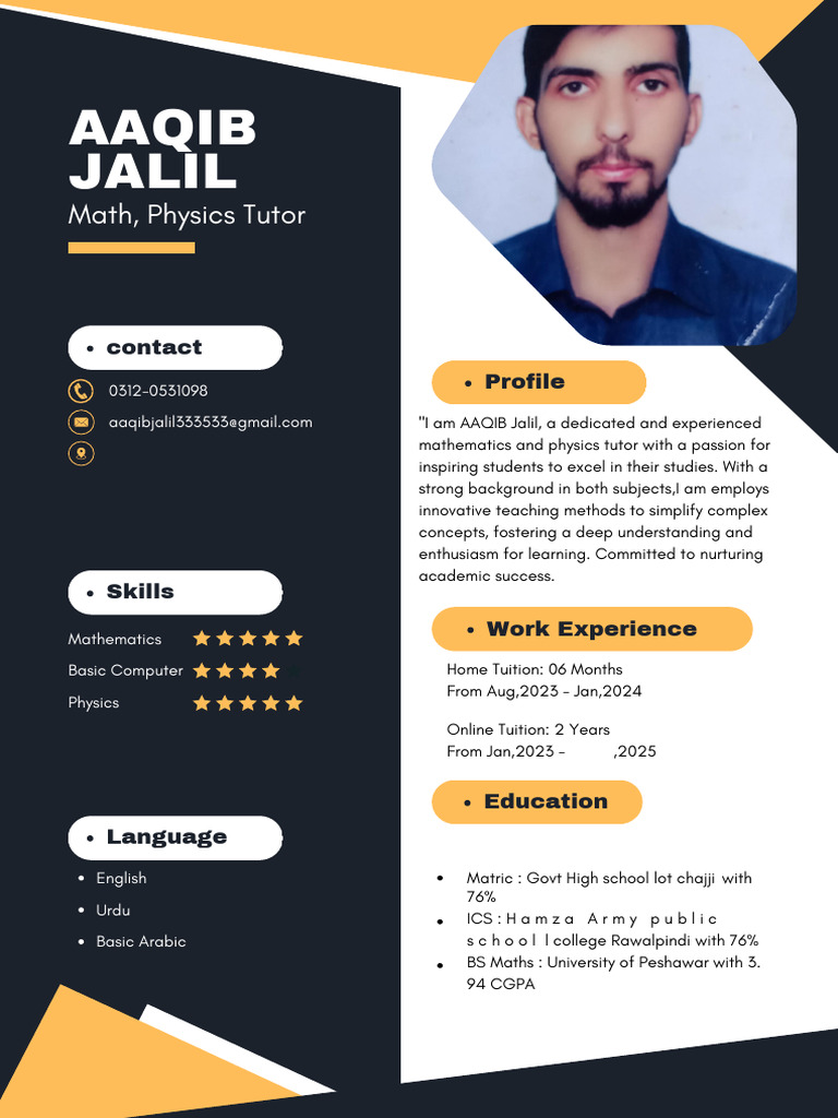 Aaqib Jalil Cv | PDF