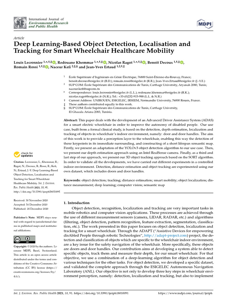 Smart Wheelchair Object Detection System | PDF | Sensitivity And ...