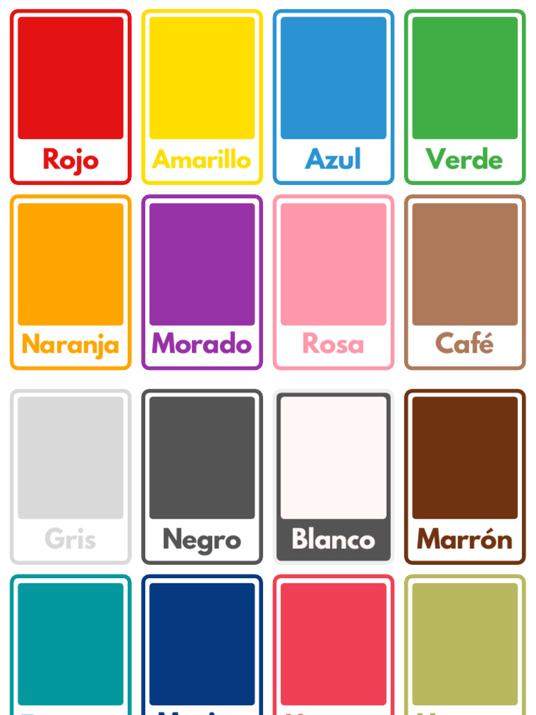 Flashcards de Colores TSC | PDF