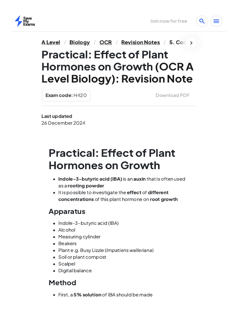 Plant Hormones Impact on Root Growth | PDF | Root | Hormone