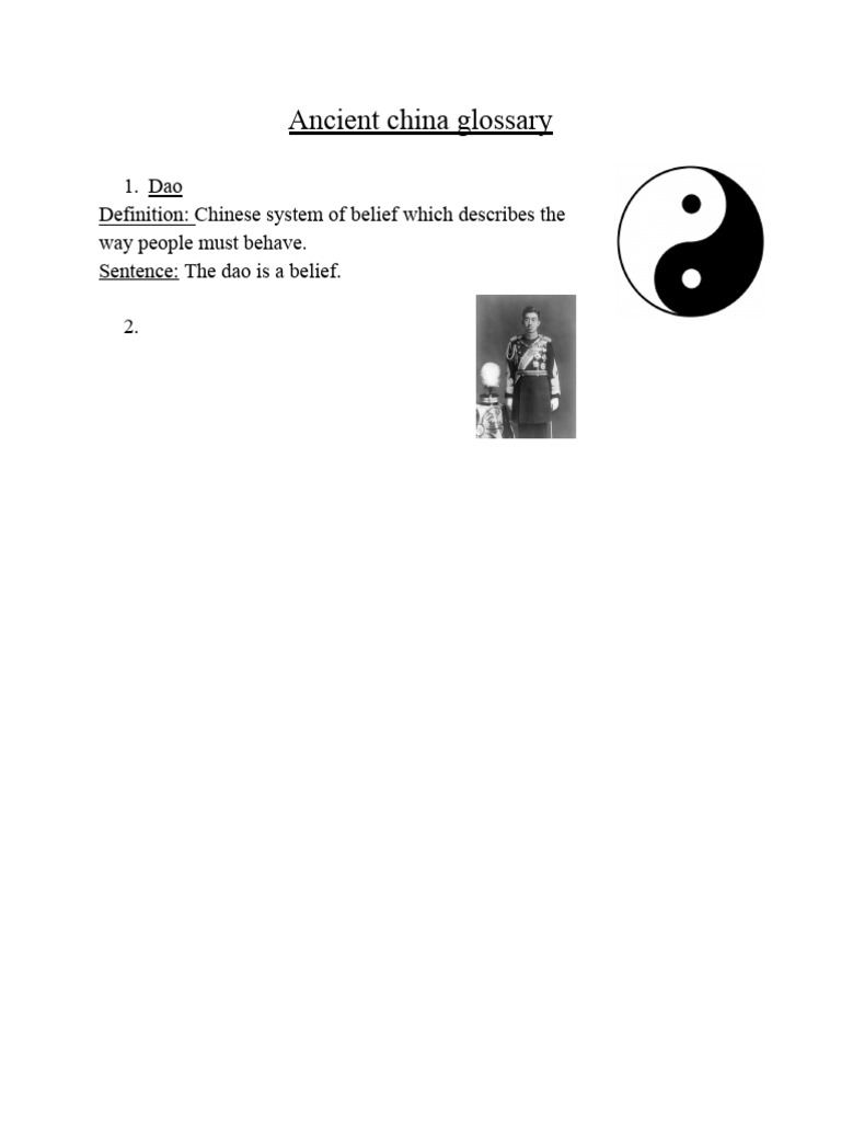 Ancient China Glossary | PDF