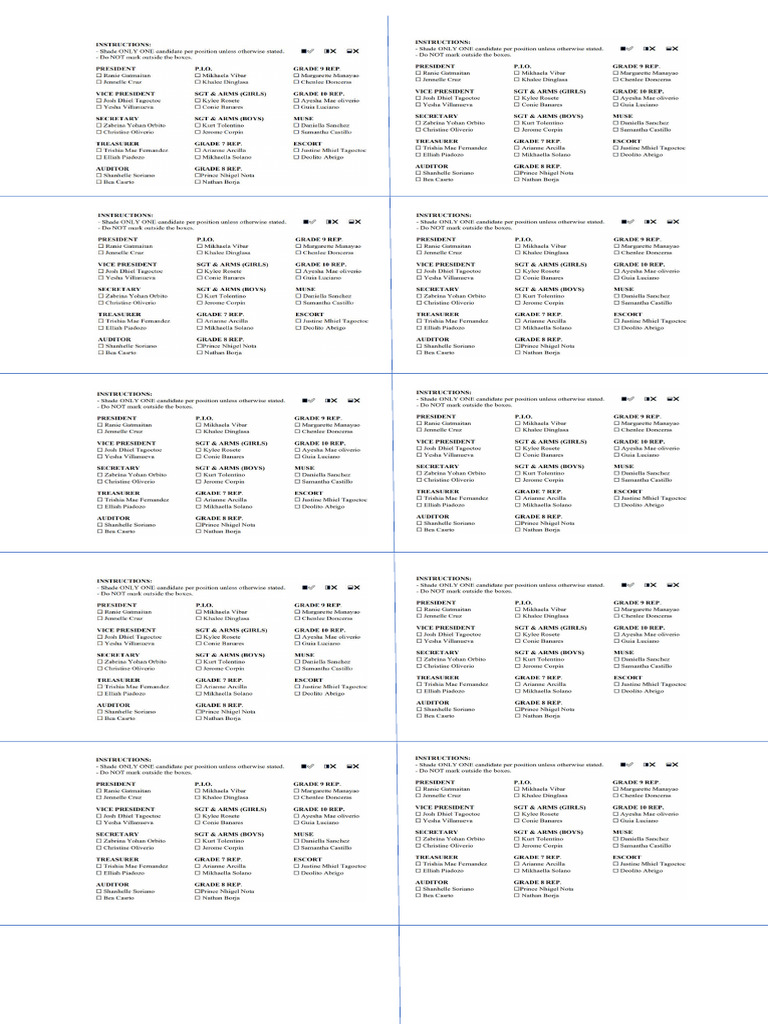 Sample Ballot SSG | PDF