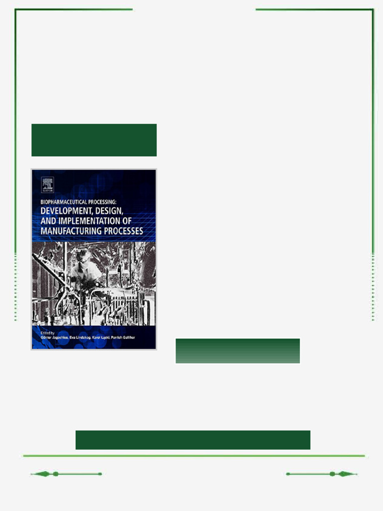 Biopharmaceutical Processing Development Design and Implementation of ...
