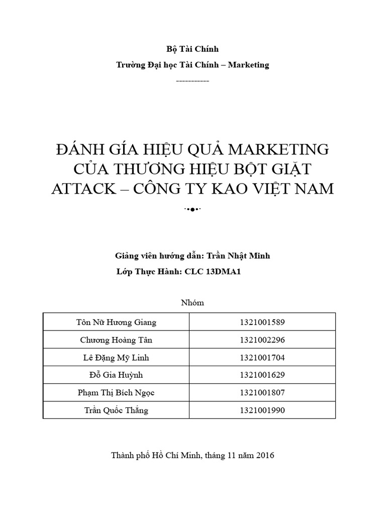 Bang Bao Cao Chi So - Nganh Bot Giat | PDF