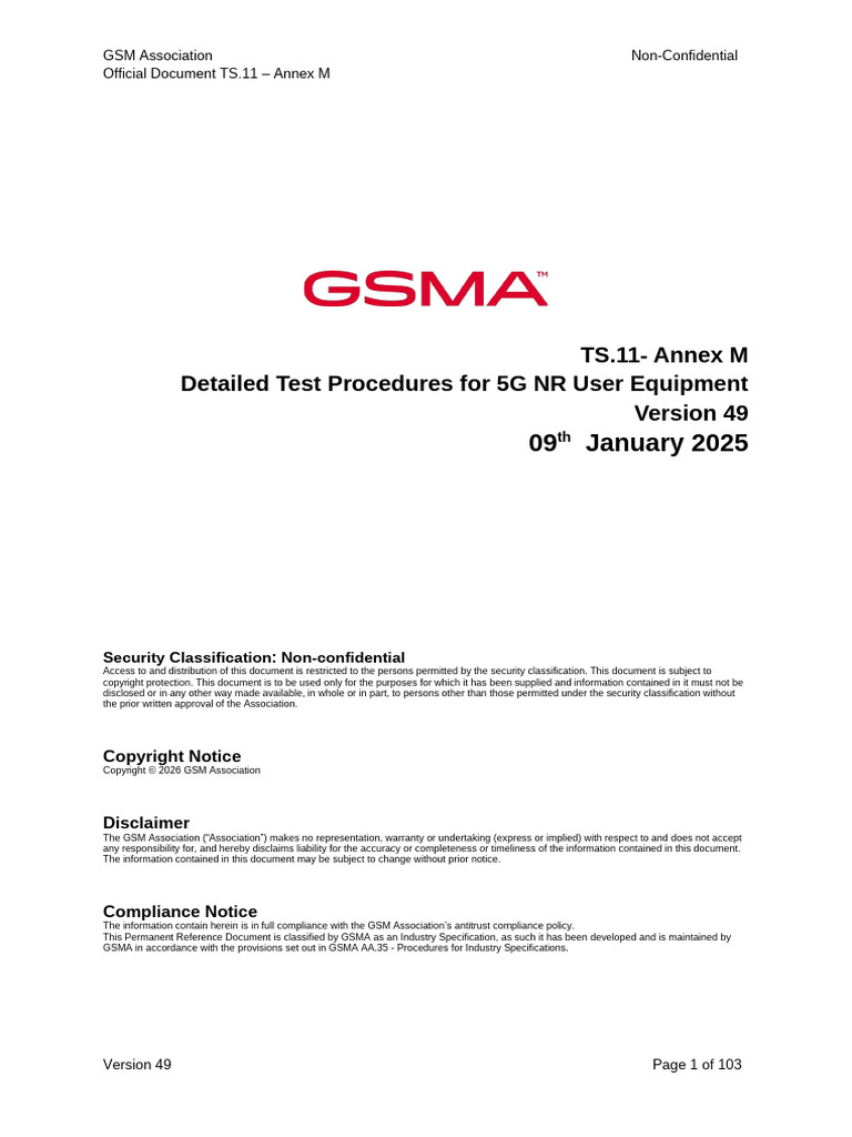 TS11V49 Annex M - 5G-NR 100-107 | PDF | Radio Resource Management ...
