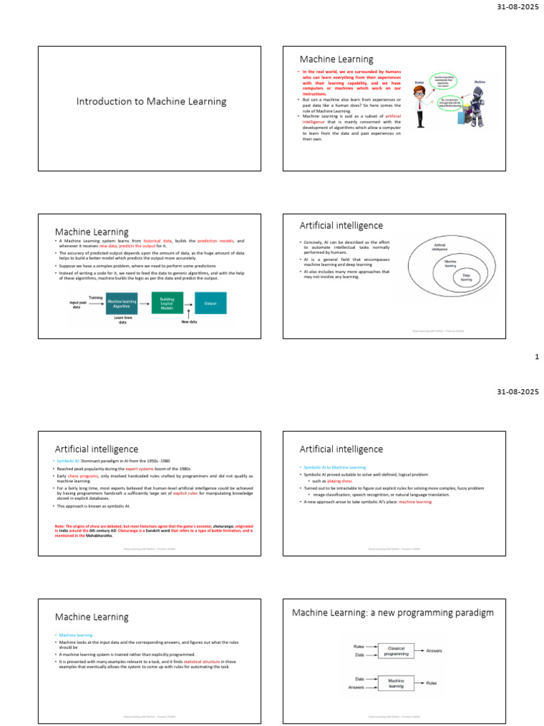 Introduction to Machine Learning Concepts | PDF | Machine Learning ...