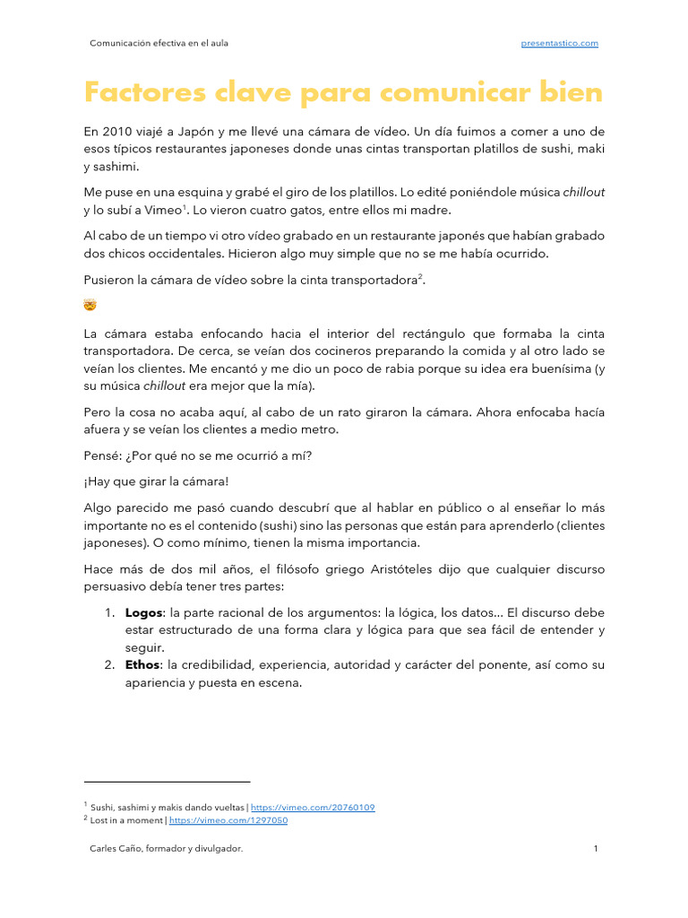 Claves para una Comunicación Efectiva | PDF | Comunicación no verbal ...