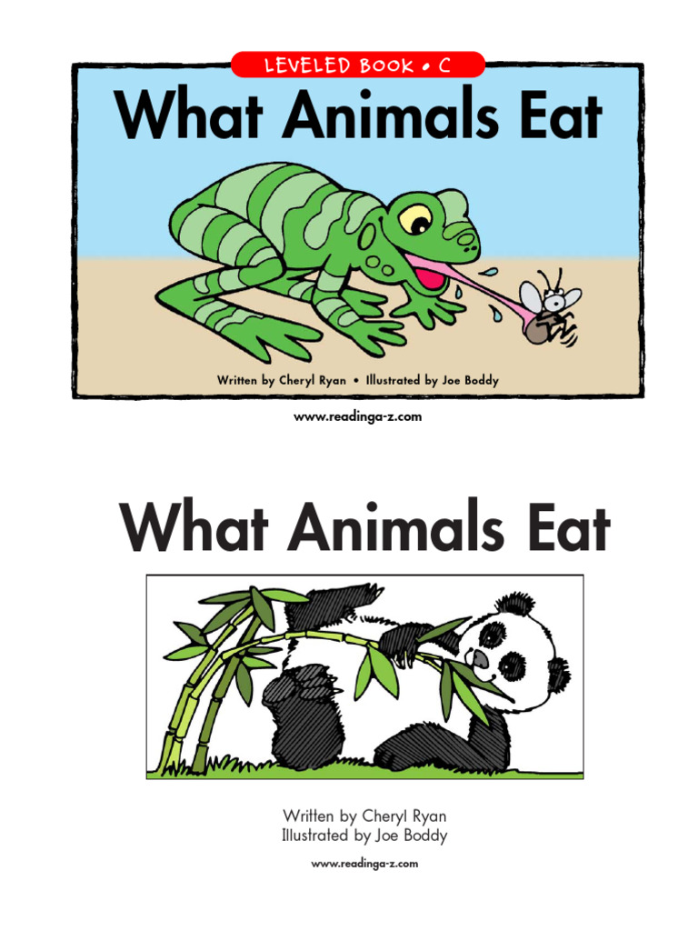 What Animals Eat: Level C Book | PDF | Zoology