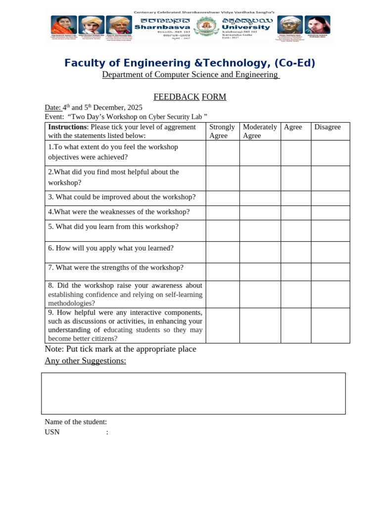 Feedback Form on Workshop Learing Coding With Ai | PDF