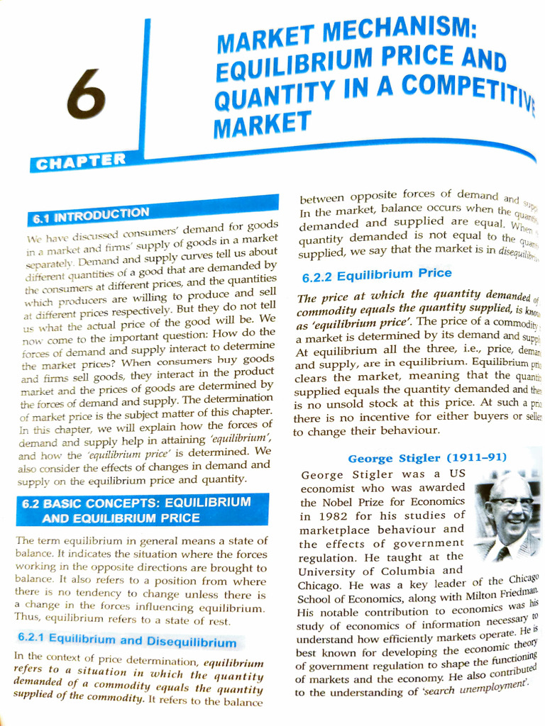 Equilibrium Price in Competitive Markets | PDF | Economic Equilibrium ...