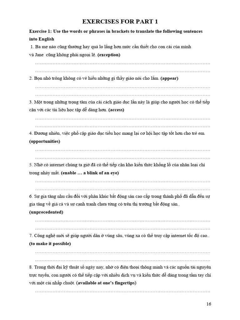 Part 1 - Practice 1 | PDF