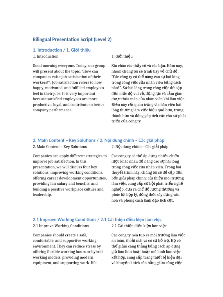 Bilingual Presentation FULL | PDF